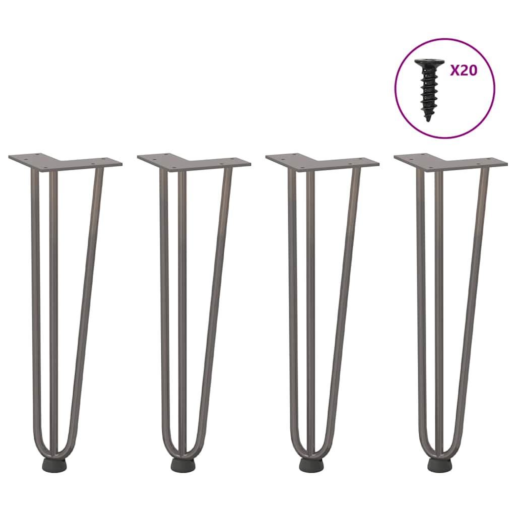 Gambe Tavolo a Forcina 4 pz 42 cm Acciaio Massiccio – Blurighe